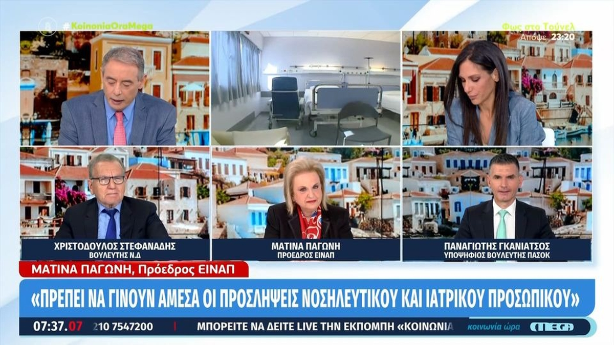 Τι είπε η πρόεδρος της ΕΙΝΑΠ για την υποστελέχωση των νοσοκομείων αλλά ...